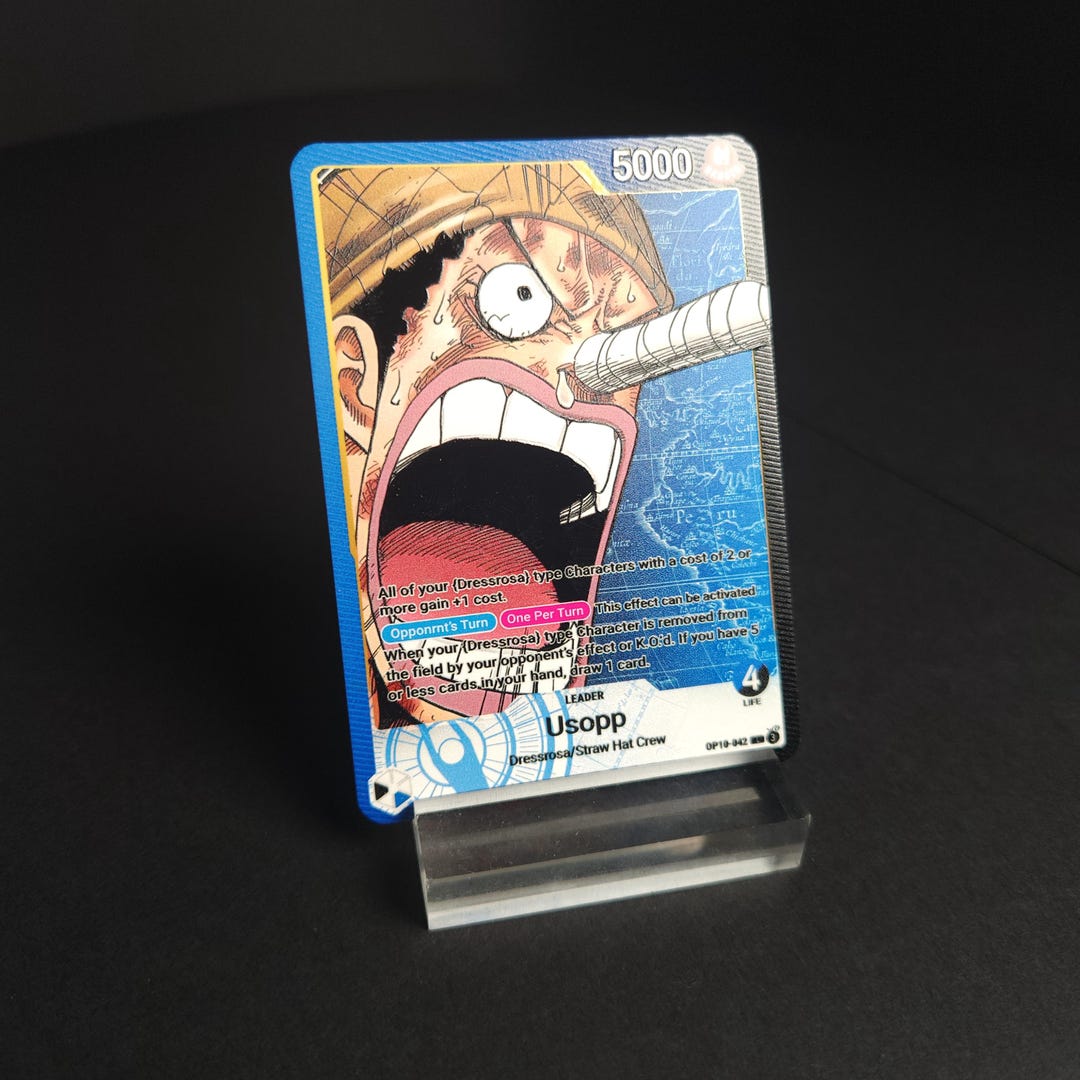 One Piece Card Game Custom Leader OP10 Black/blue Usopp - Etsy