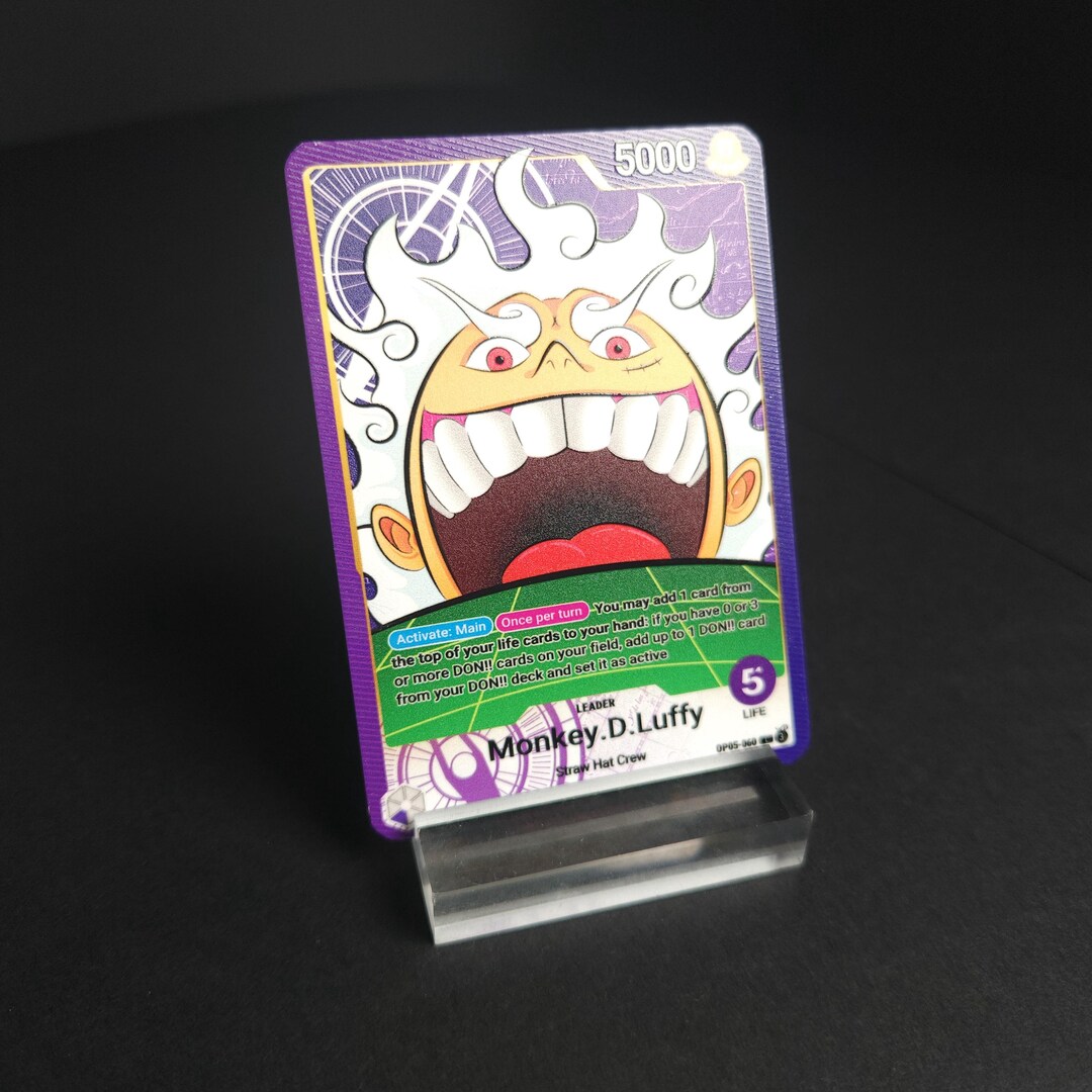One Piece Card Game Custom Leader OP05 Purple Monkey.d.luffy - Etsy