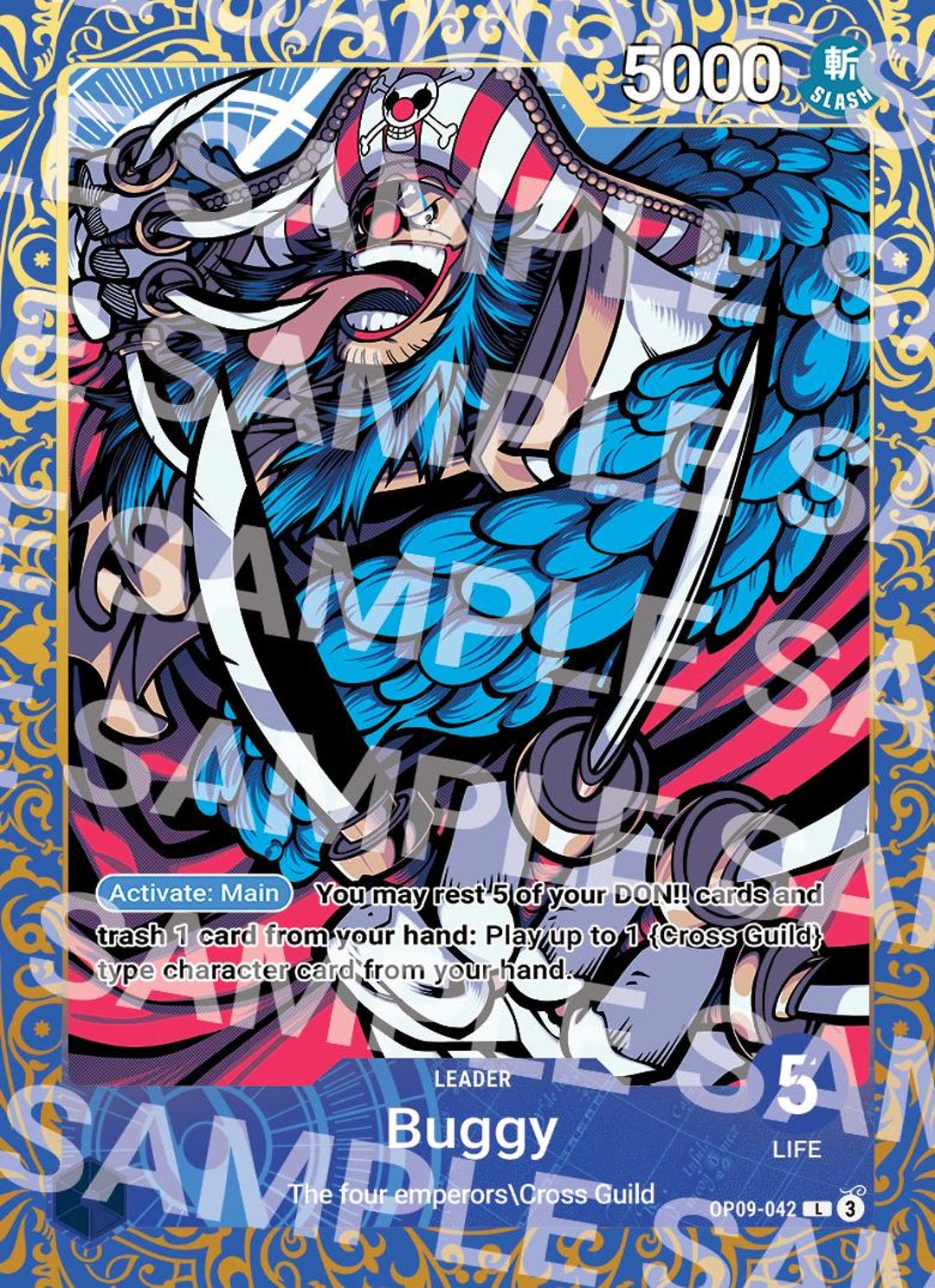 One Piece Card Game Custom Leader Buggy the Clown - Etsy