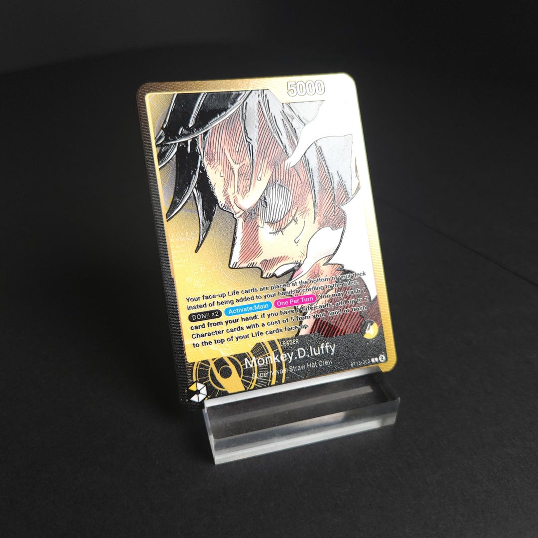 One Piece Card Game Custom Leader ST13 Black/yellow Monkey.d.luffy - Etsy