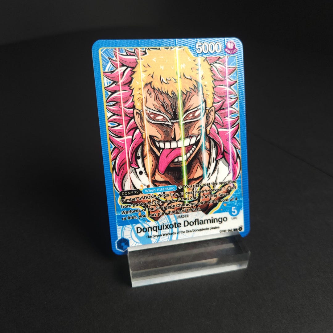 One Piece Card Game Custom Leader OP01 Blue Donquixote Doflamingo - Etsy