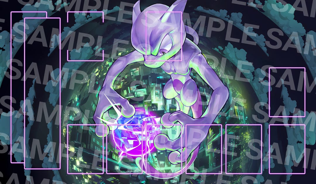 Genetic Apex Pokemon TCG Pocket Mewtwo Playmat - Etsy