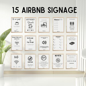 Airbnb Sign Bundles Airbnb Signs Airbnb Signs Template - Etsy