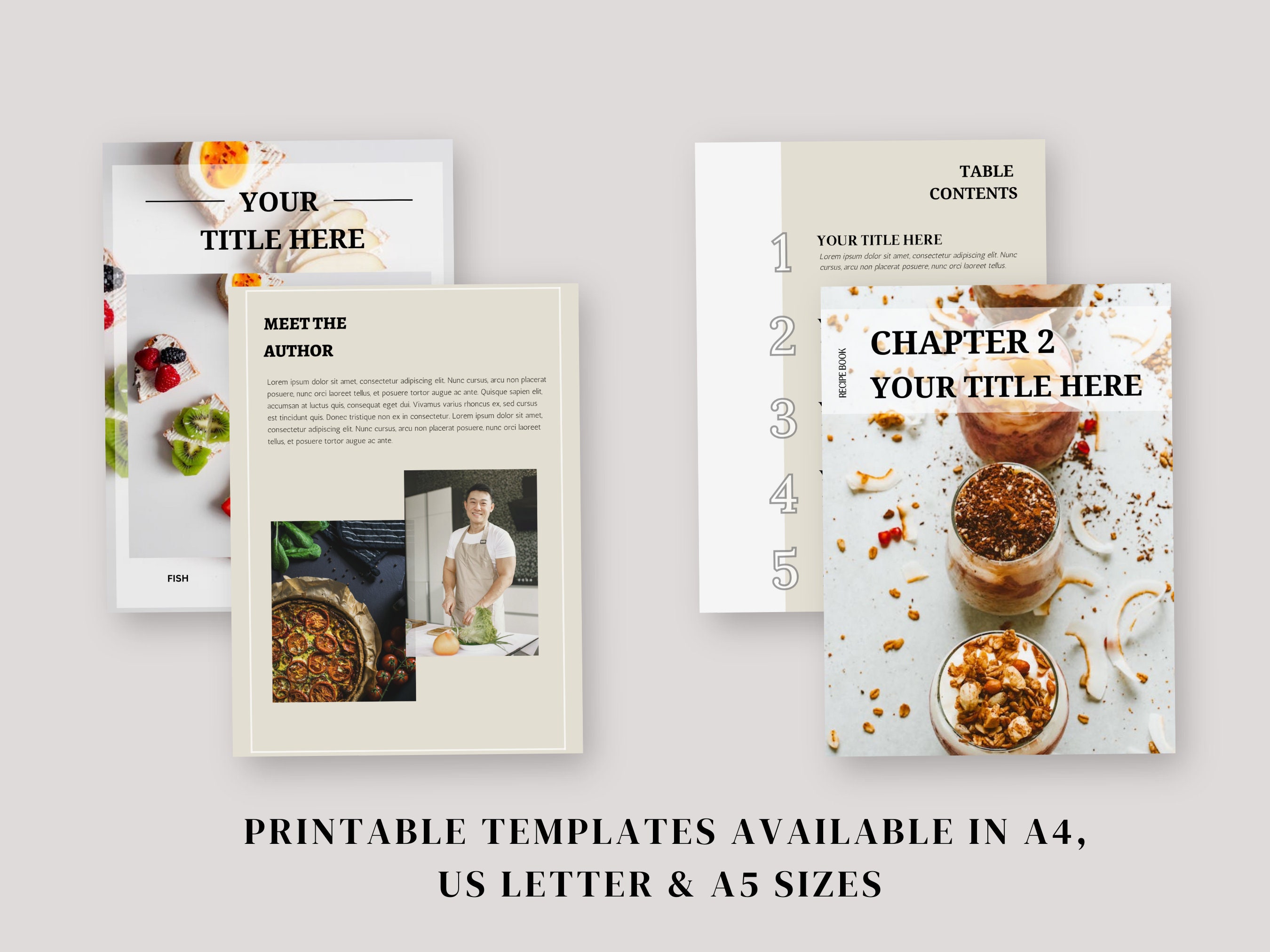 Recipe Book Template Printable Recipe Template | Editable Recipe Card ...