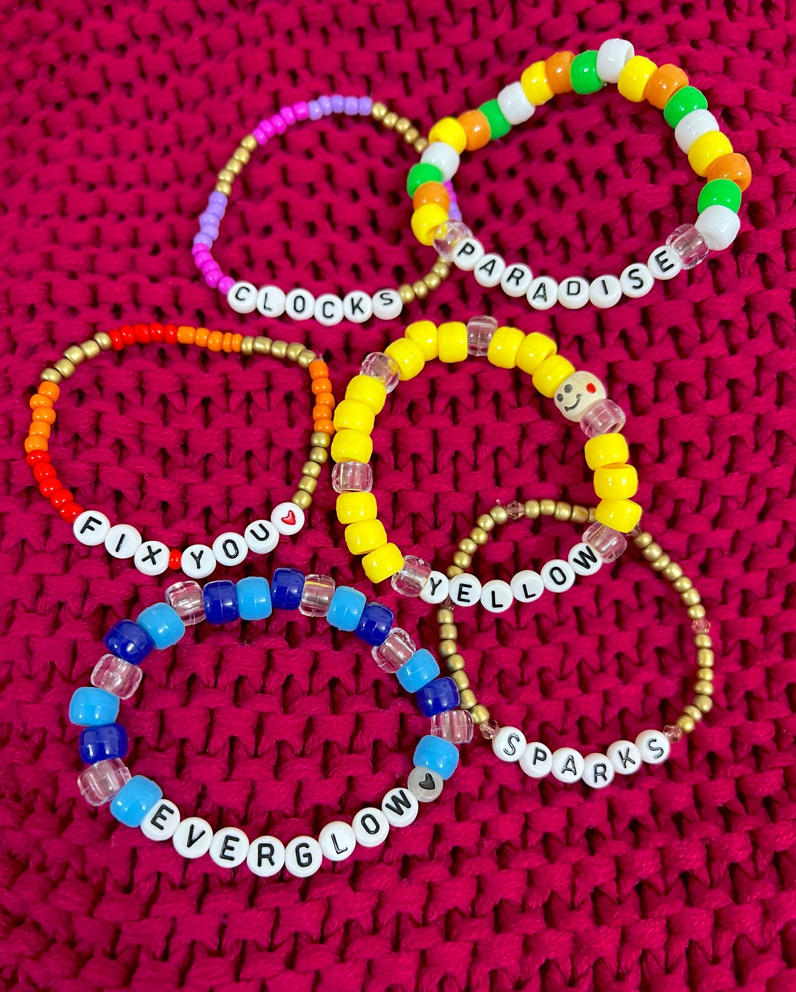 Coldplay Friendship Bracelets 6 Pack - Etsy