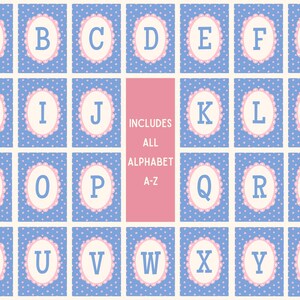 Personalized Blue and Pink Preppy Set, Custom Nursery Prints, Printable ...
