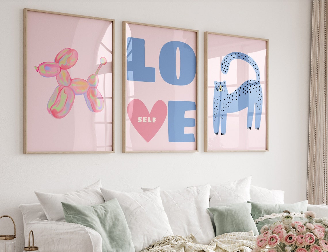 Preppy Dorm Art Prints: Cheetah, Matchbox, 8 Ball (set of 8) (digital ...