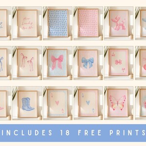 Personalized Blue and Pink Preppy Set, Custom Nursery Prints, Printable ...