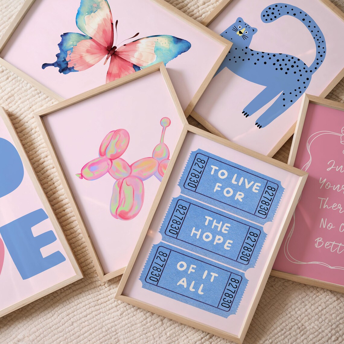 Preppy Dorm Art Prints: Cheetah, Matchbox, 8 Ball (set of 8) (digital ...