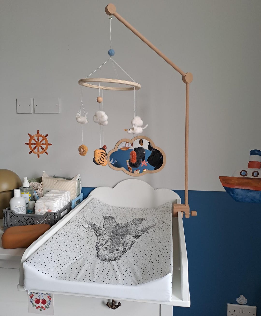 Wooden Mobile Hanger for Crib or Changing Table - Etsy