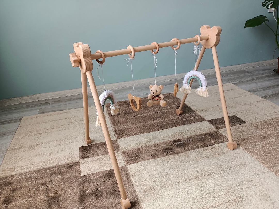 Handmade Natural Wood Baby Play Gym: Activity Center, Newborn Gift - Etsy