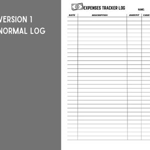 Expenses Tracker | Expenses Tracker Log | Digital Expenses Tracker ...