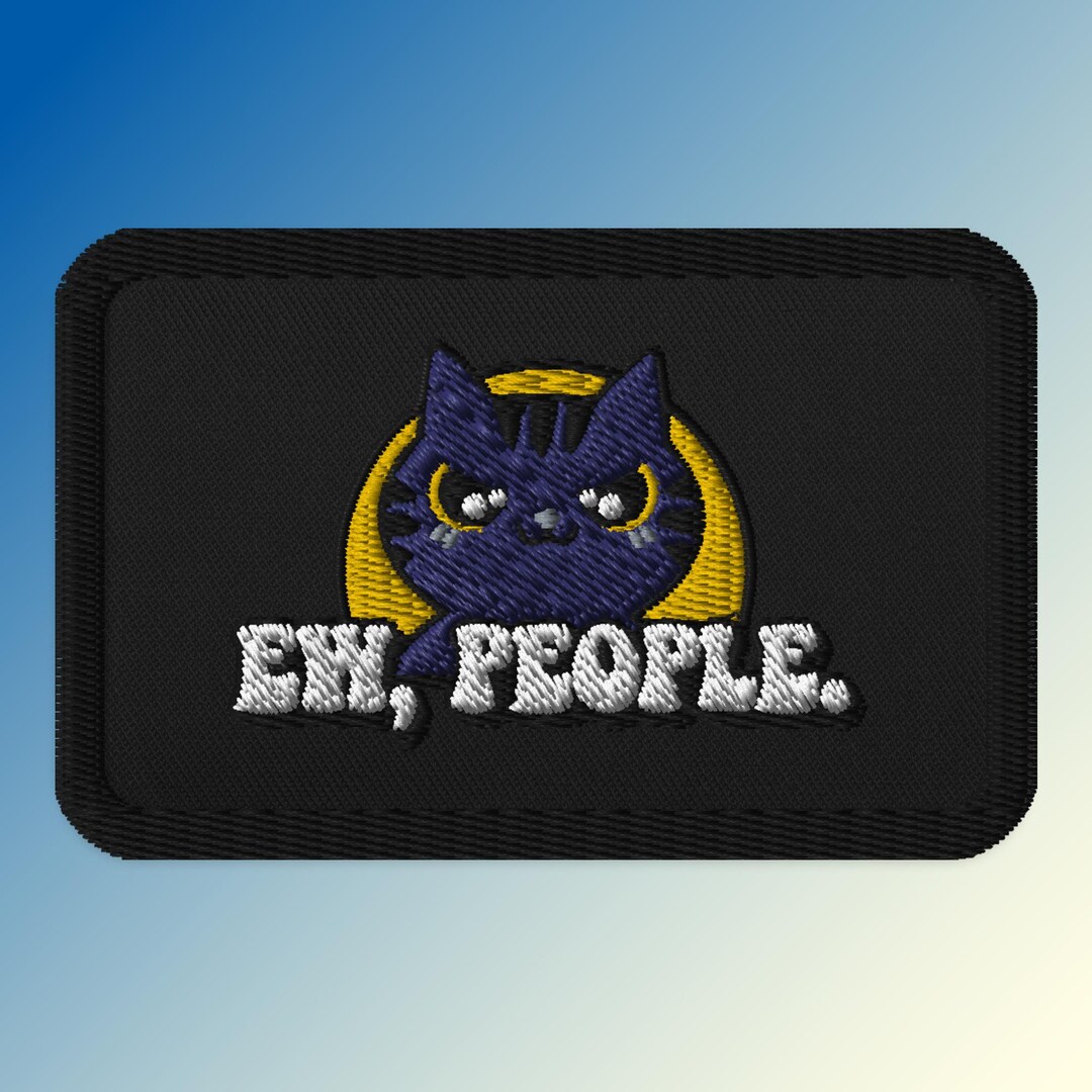 Eye-catching Embroidered Cat Patch, Durable Twill Fabric, Iron-on Sew-on Safety Pin Options - Etsy