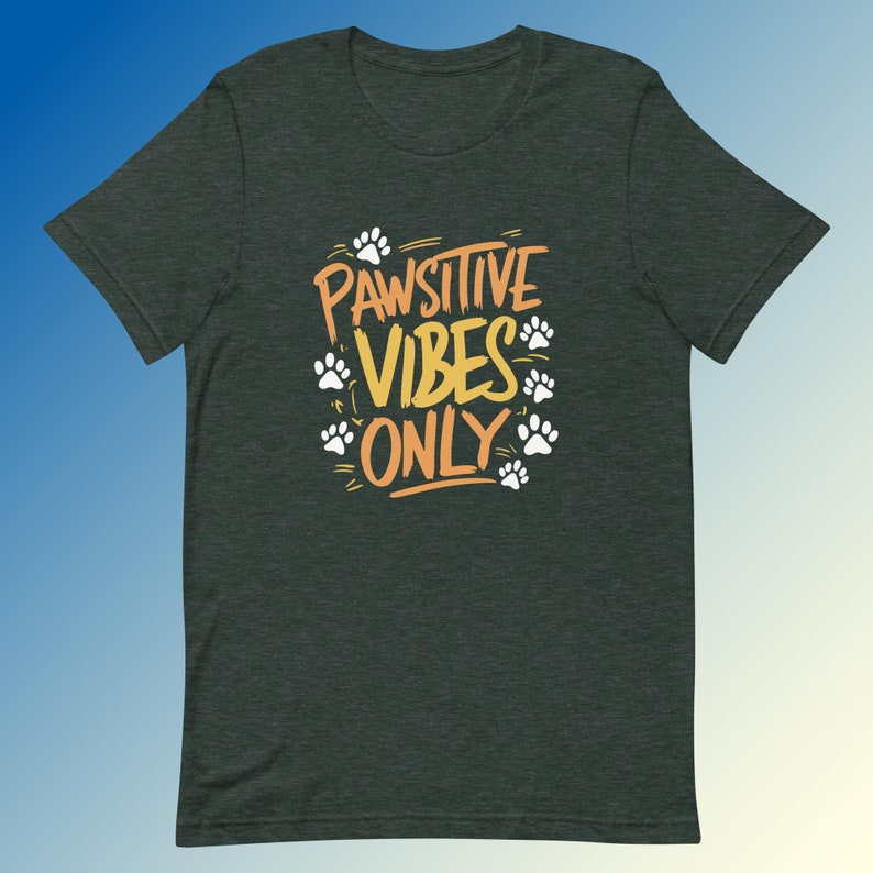 Pawsitive Vibes Only T-shirt - Black Cotton Tee With Cheerful Pet ...
