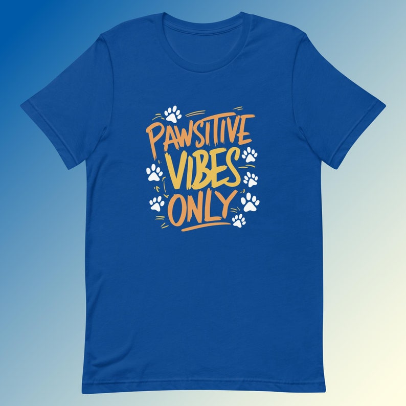 Pawsitive Vibes Only T-shirt - Black Cotton Tee With Cheerful Pet ...