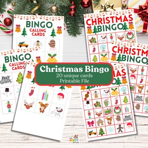 Christmas Bingo Printable, Family Reunion Games, Christmas Countdown ...