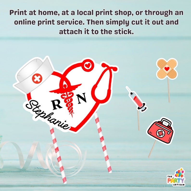 Medical Cake Topper, Nurse Birthday Gift, RN Graduation Celebration ...