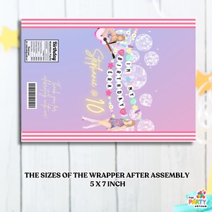 Editable Rice Krispies Wrapper, in My Birthday Era Party Favor, Swifty ...