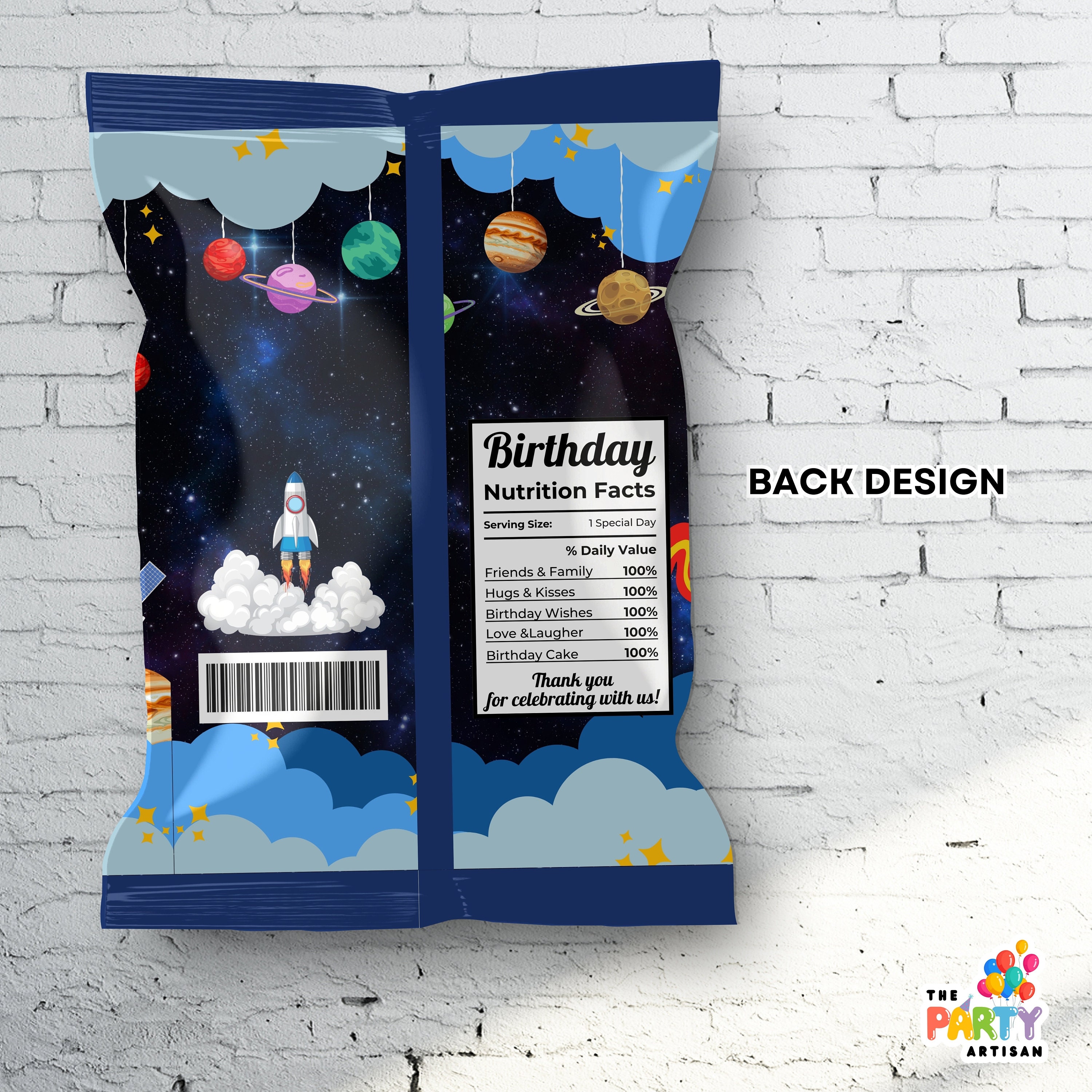 Editable Outer Space Chip Bag Labels, Galaxy Party Treats, Astronaut ...