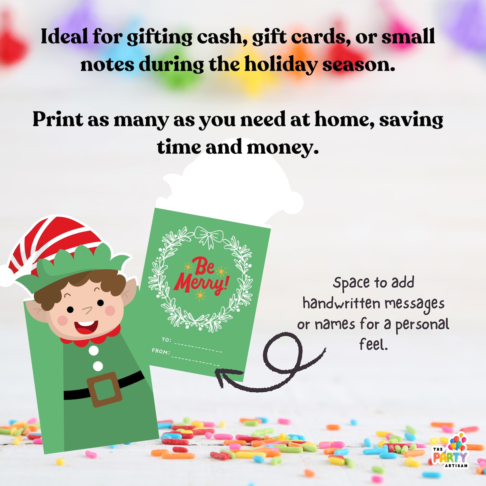 Christmas Elf Money Envelope, Money Gift Ideas, Cash Gift Ideas ...