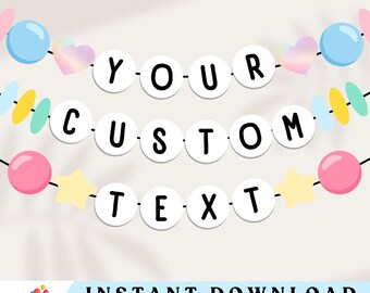 In My Birthday Era Banner Printable, Giant Friendship Bracelet Banner ...