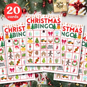 Christmas Bingo Printable, Family Reunion Games, Christmas Countdown ...