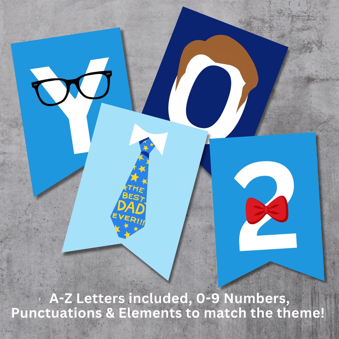 Printable Fathers Day Banner, Fathers Day Gift, Fathers Day, Printable ...