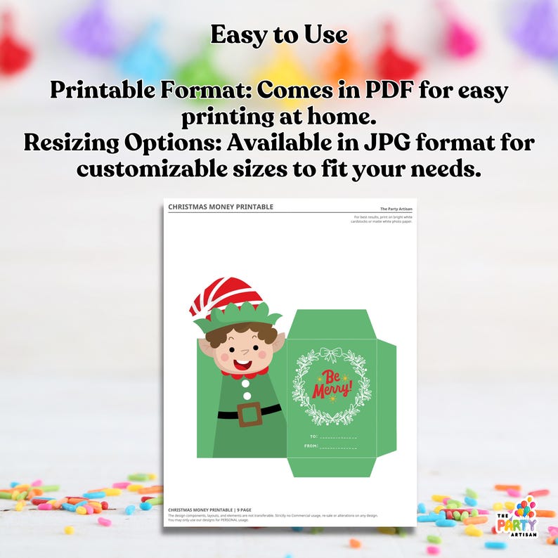 Christmas Elf Money Envelope, Money Gift Ideas, Cash Gift Ideas ...