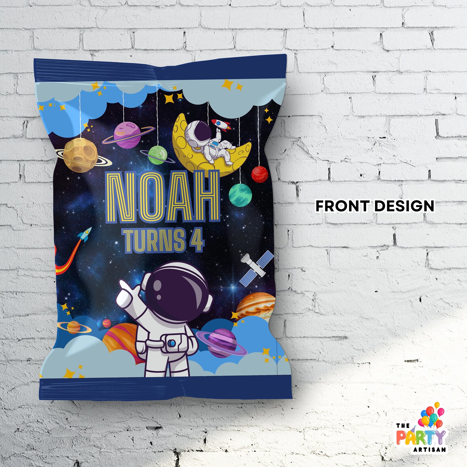 Editable Outer Space Chip Bag Labels, Galaxy Party Treats, Astronaut ...