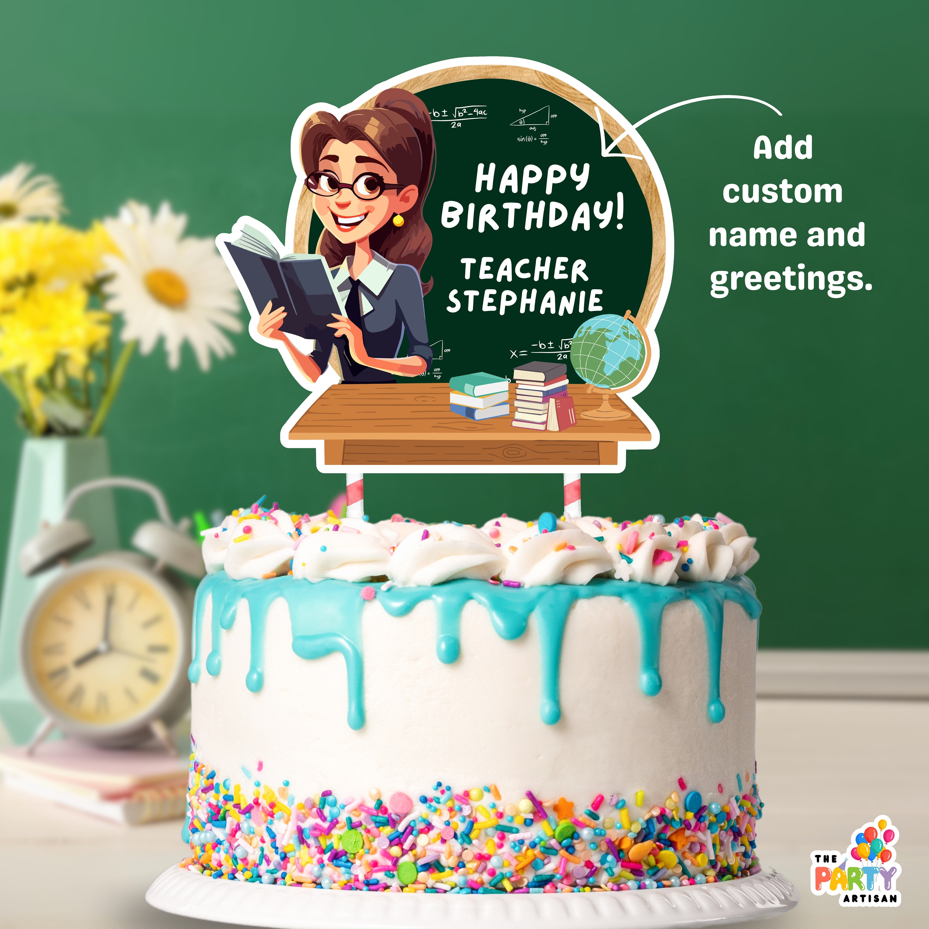 Teacher Cake Topper, Graduation Cake Topper for Teachers, Teacher ...