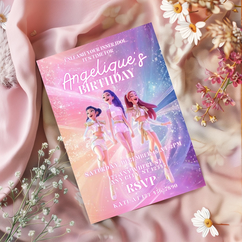 K-pop Demon Hunter Party Invitation | Editable Printable | Instant ...