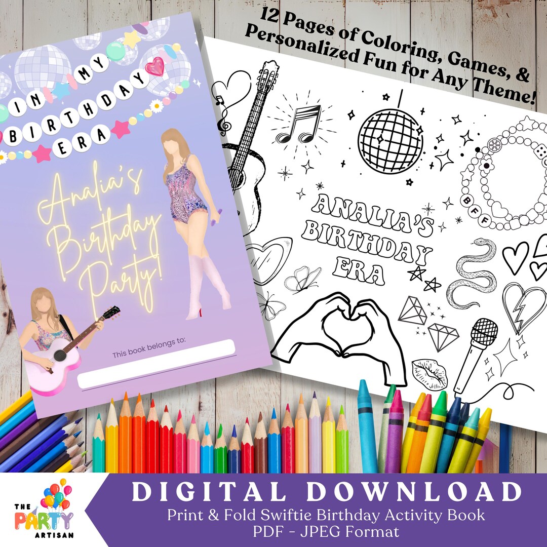 Swifty Birthday Activity Book for Kids, Busy Book, Quiet Book ...