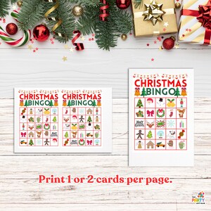 Christmas Bingo Printable, Family Reunion Games, Christmas Countdown ...