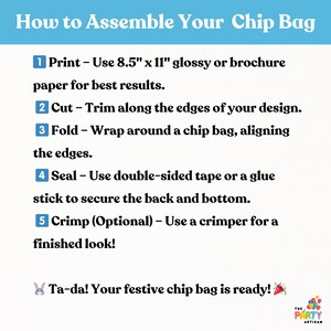 Easter Cany Bags, Chip Bag Template, Party Favor Wrappers, DIY Bunny ...