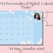 2024 Personalized Daisy Calendar 2024 Monthly Planner Landscape Monthly ...