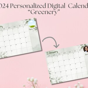 2024 Personalized Greenery Calendar 2024 Monthly Planner Landscape ...