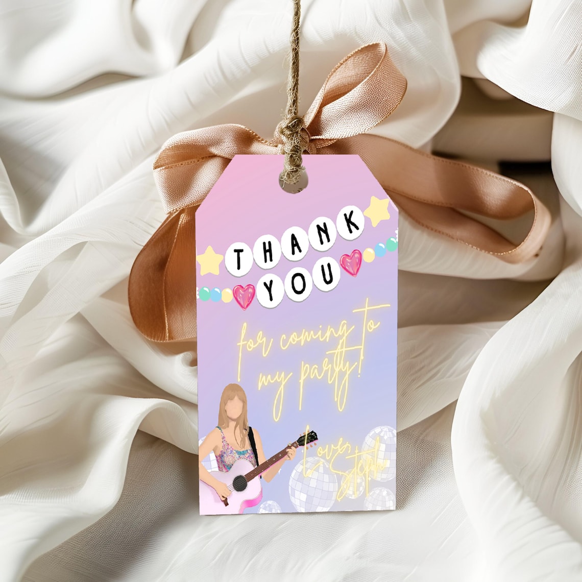 Editable Tag Template, Swiftie Birthday Gift Tag, Instant Download ...