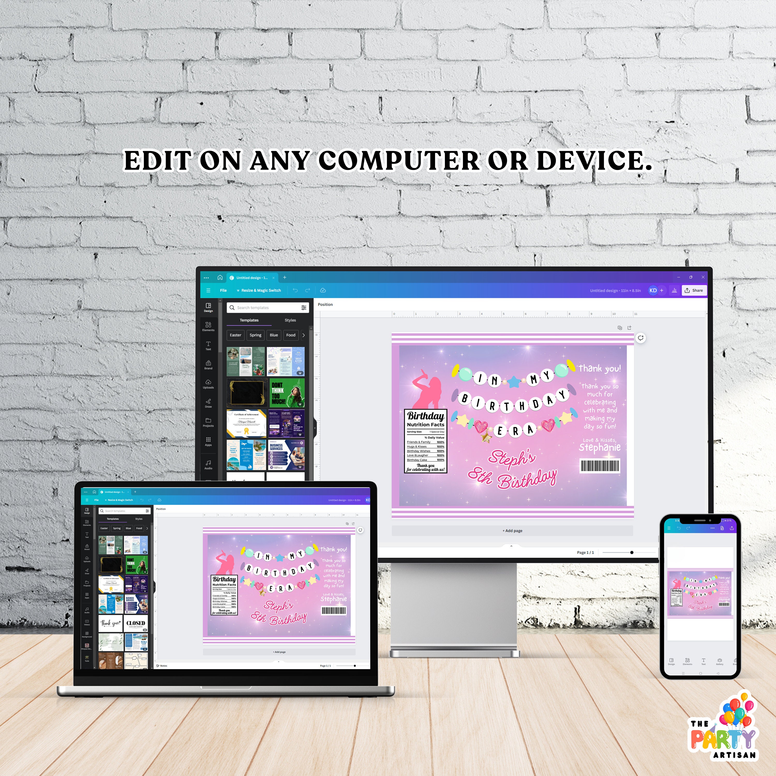 Birth-tay Chip Bag Labels, Chip Bag Label, Birthday Era Party Favors ...