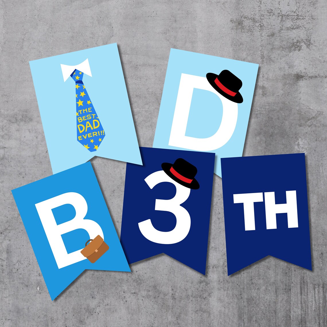 Printable Fathers Day Banner, Fathers Day Gift, Fathers Day, Printable ...