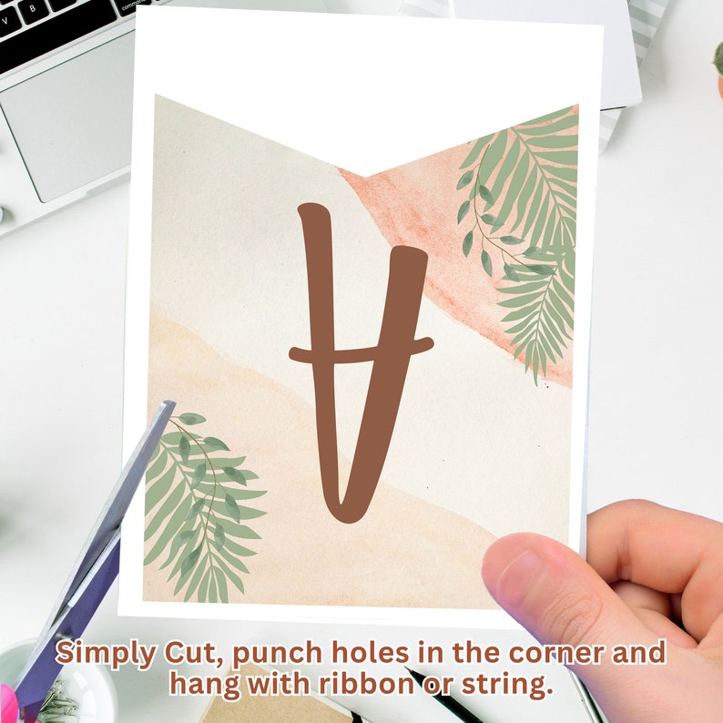 Boho Chic Birthday Banner, PRINTABLE, Happy Birthday Banner, Rainbow ...