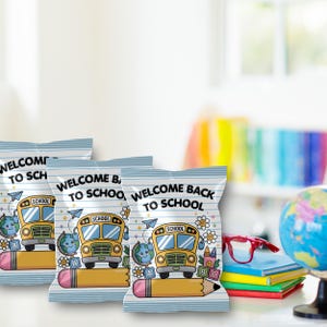 Back to School Chip Bag Wrapper | First Day of School Snack Bags for ...