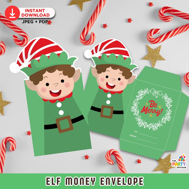 Christmas Elf Money Envelope, Money Gift Ideas, Cash Gift Ideas ...