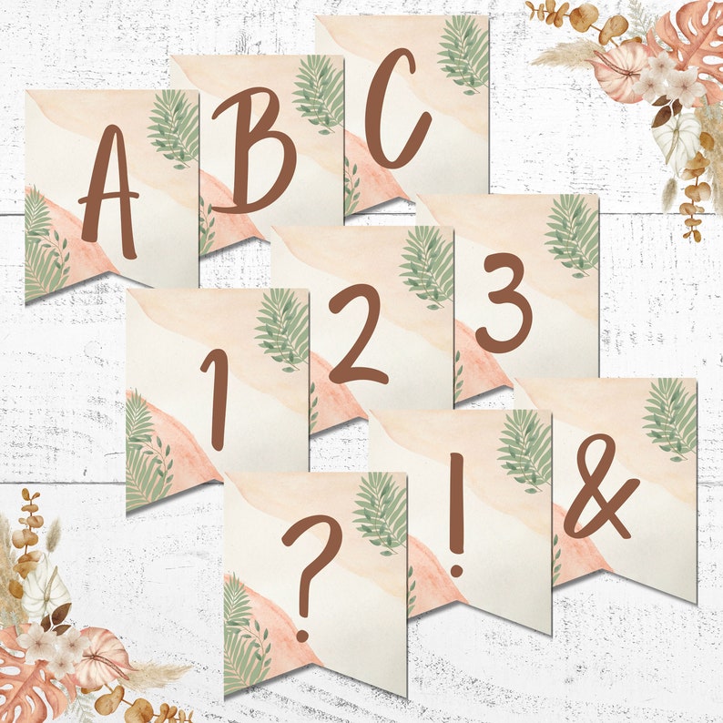 Boho Chic Birthday Banner, PRINTABLE, Happy Birthday Banner, Rainbow ...