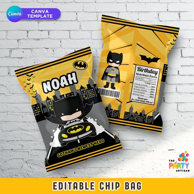 Superhero Chip Bag - Etsy