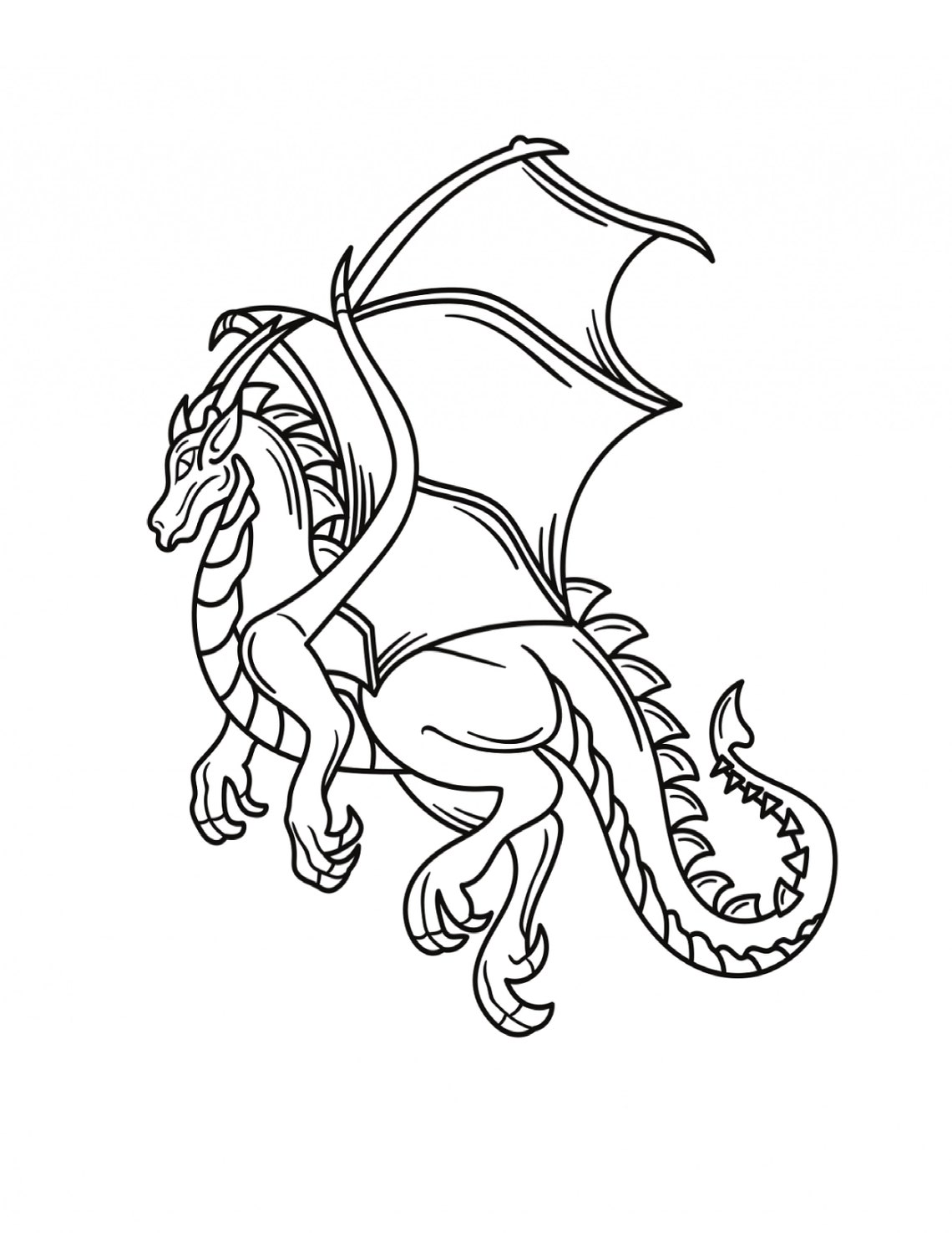 10 Printable Dragons Colouring Pages - Etsy