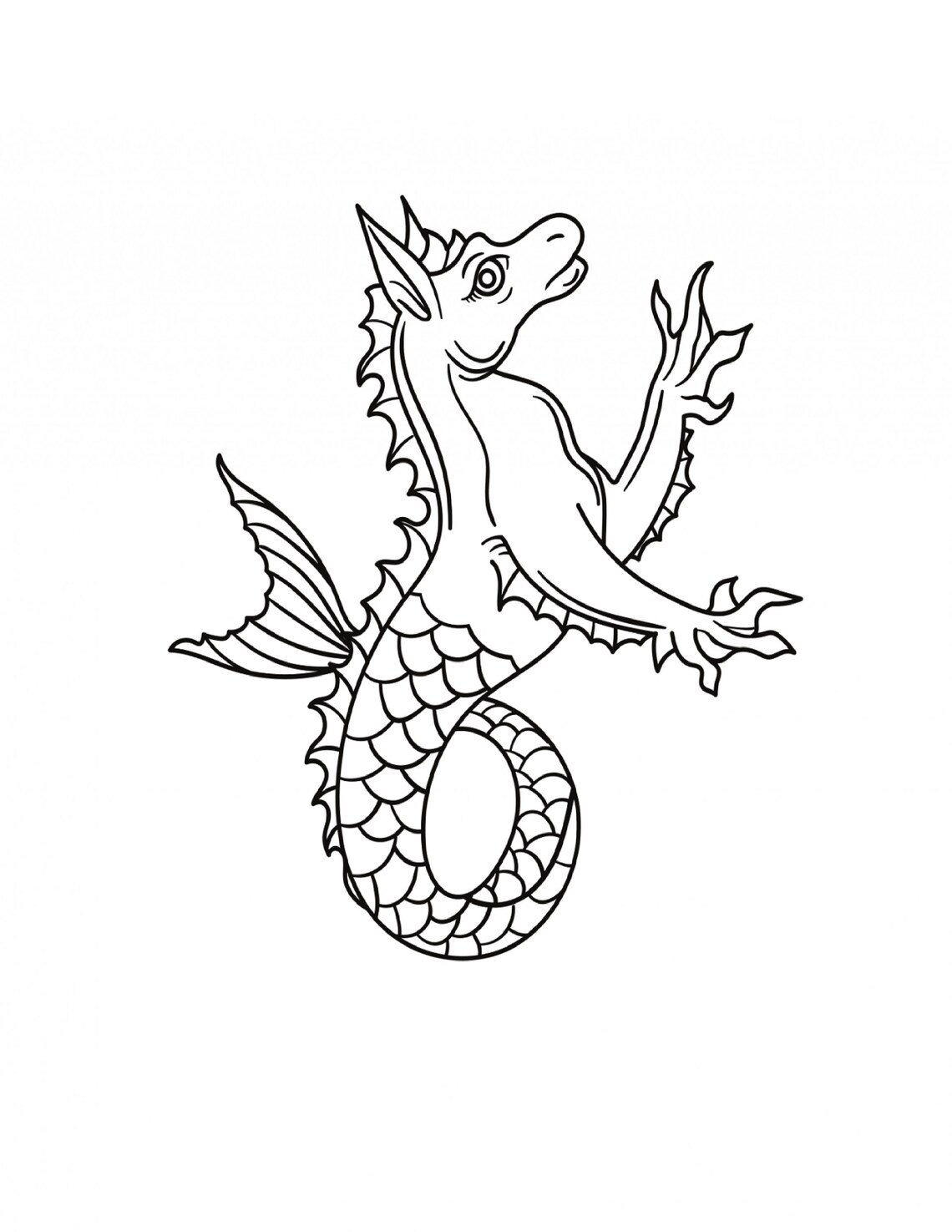 10 Printable Dragons Colouring Pages - Etsy