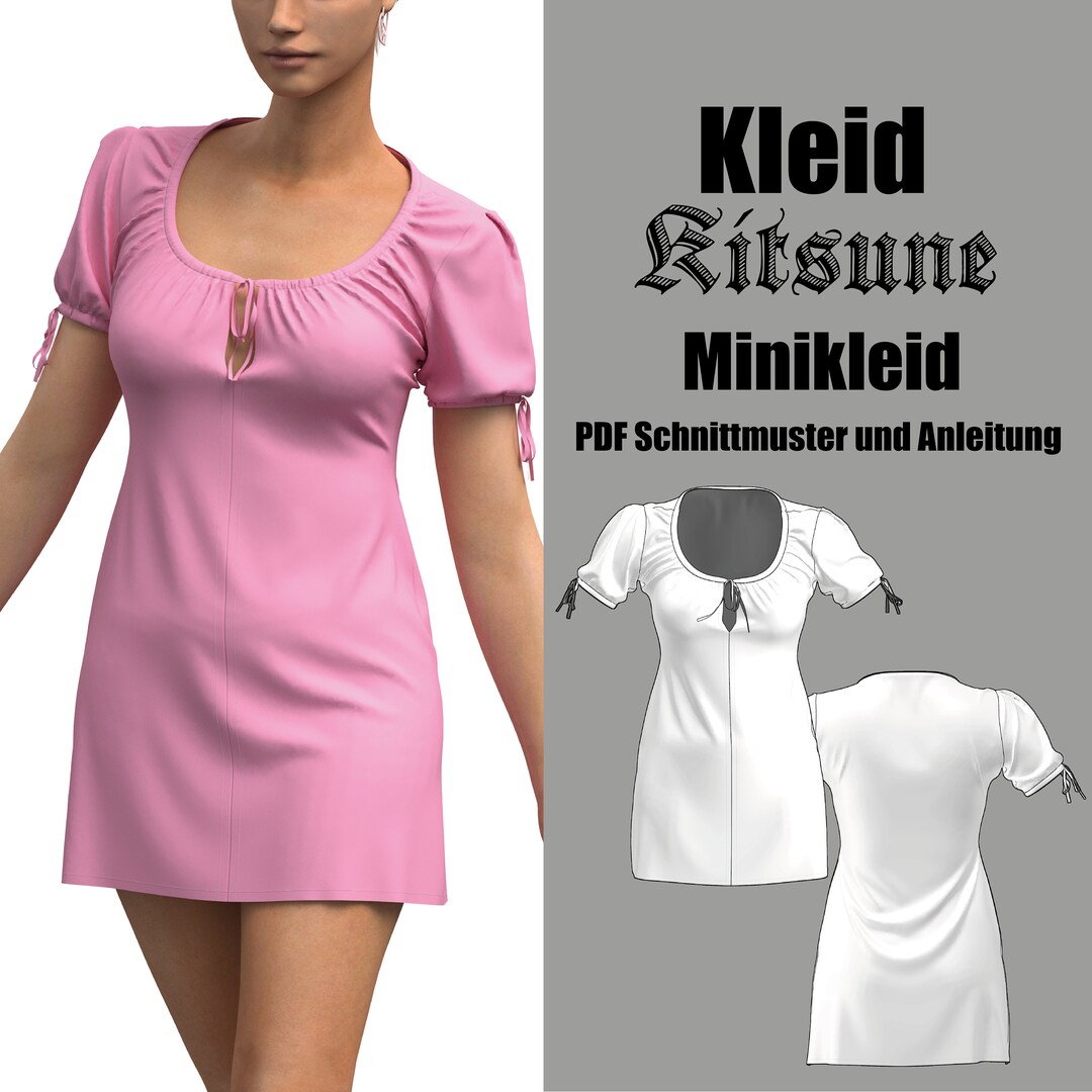 Mini Dress | Kitsune | Sewing Pattern for Direct Download in German ...