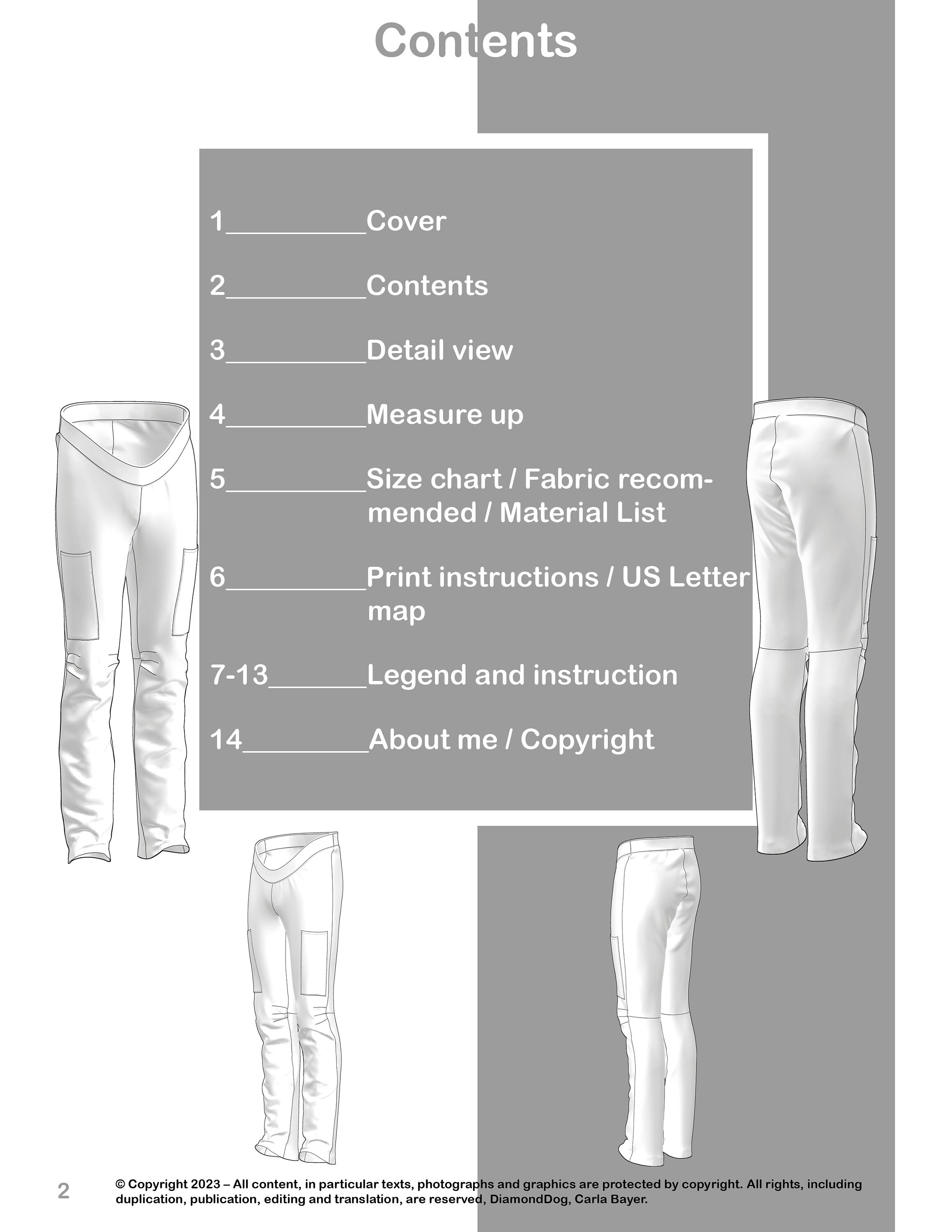 Wheelchair Pants Men Women Kids Waist Sizes | Cyborg Set-1 | Sewing ...