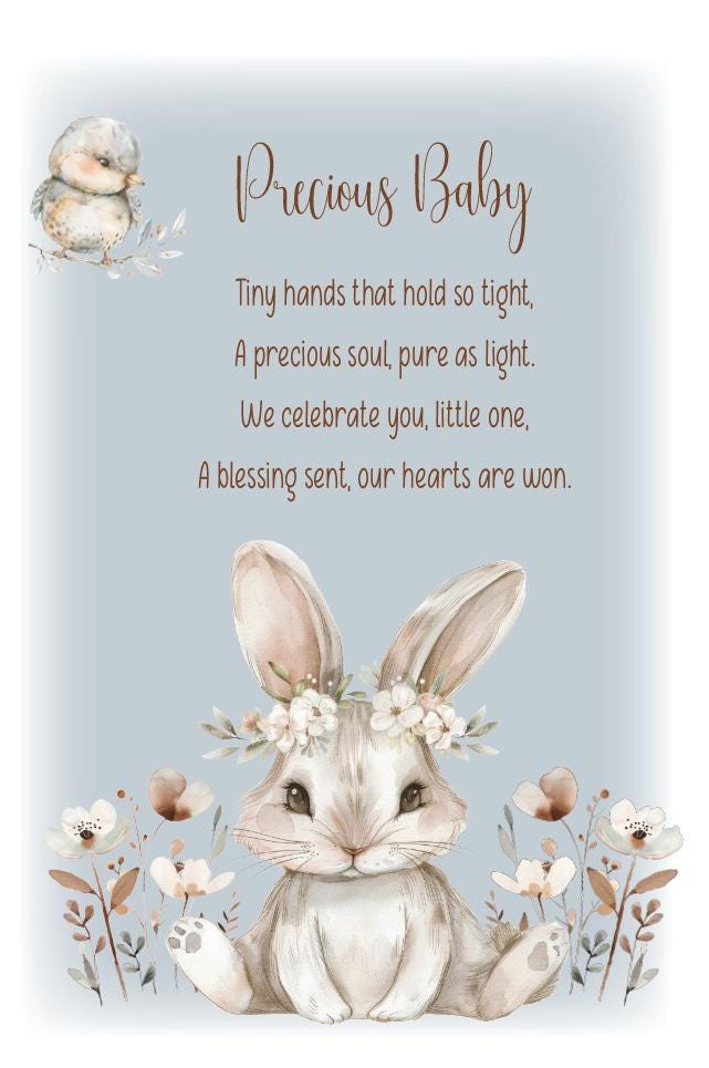 Baby Gift Card, Newborn Card, Welcome to the World, Printable Gift Card ...