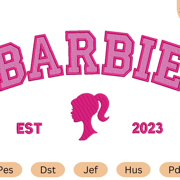 Barbie Embroidery Design - Etsy